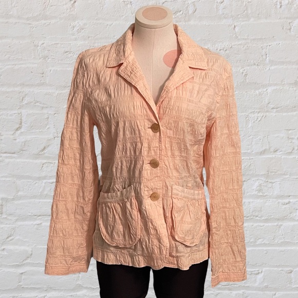 J. Jill | Jackets & Coats | J Jill Pink Ruched Jacket | Poshmark